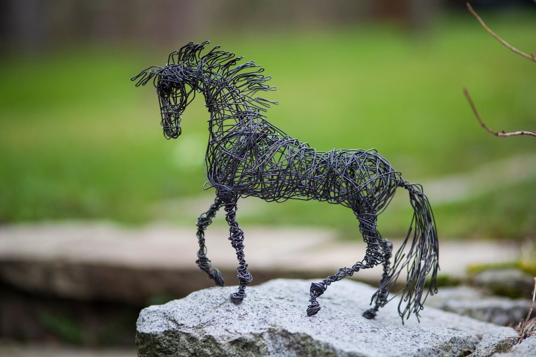 Metal Sculpture, Wire Art, Horse Sculpture, Miniature Animals, Horse ...