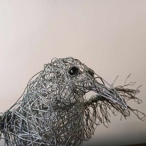 Crow Sculpture, Raven Sculpture, Wire Animal, Bird Figurine, Wire ...
