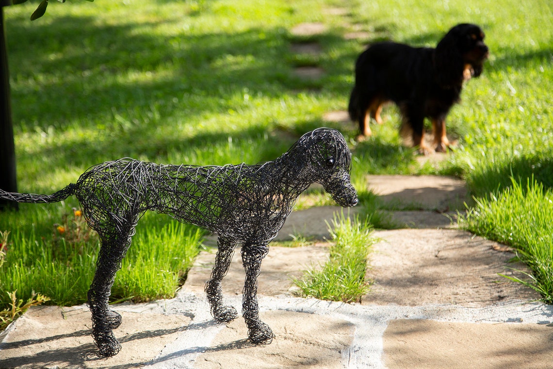 Dog Sculpture Wire Art Holiday Gift Dog Art Wire Animal | Etsy