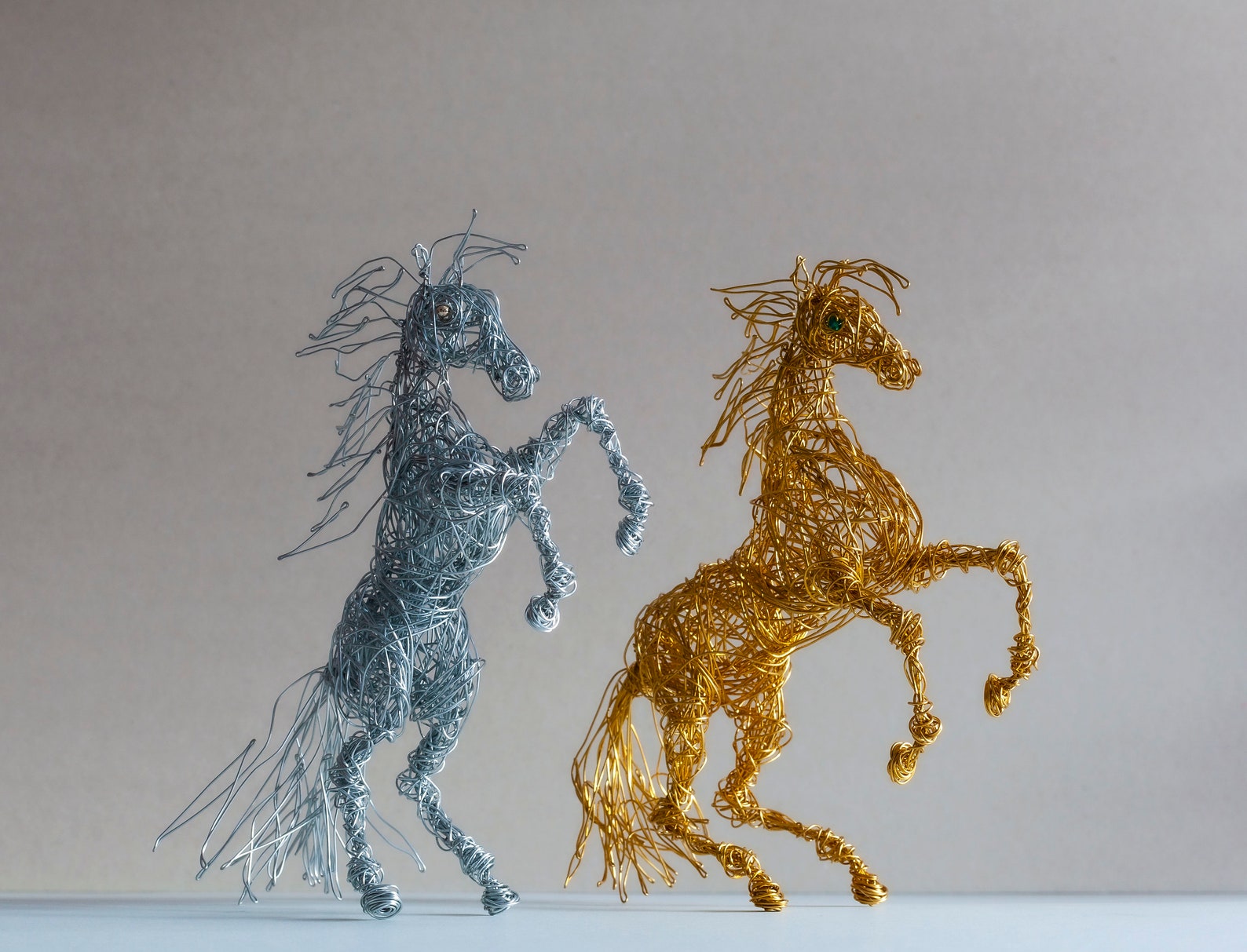 Wire Horse, Horse Sculpture, Silver Horse, Gift Idea, Horse Figurine ...
