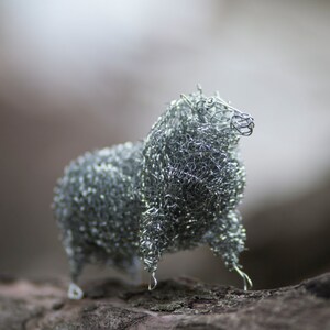 Animal Sculpture, Birthday Gift, Wire Sculpture, Sheep Sculpture, Black ...