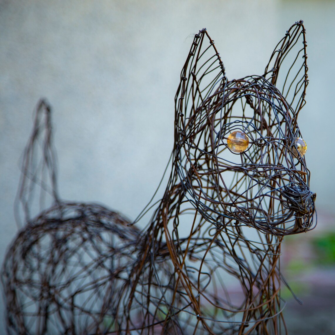 Dog Sculpture, Wire Art, Holiday Gift, Dog Art, Wire Animal Gift ...
