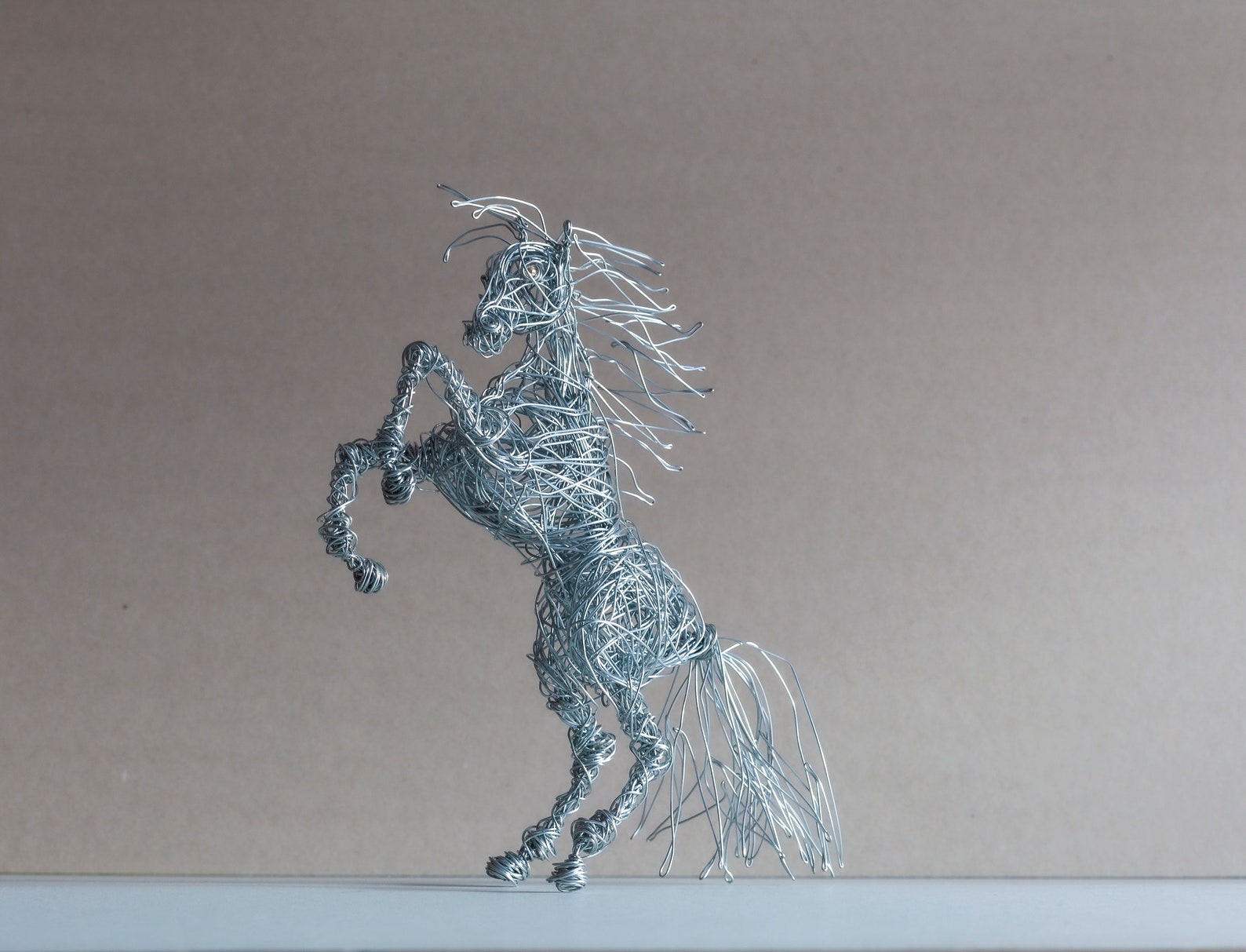 Wire Horse Horse Sculpture Silver Horse Gift Idea Horse - Etsy
