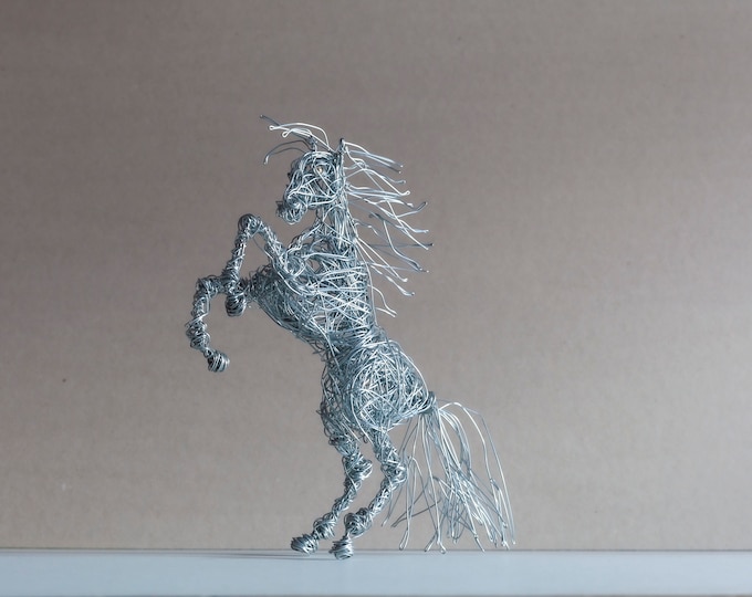 Wire Horse Horse Sculpture Silver Horse Gift Idea Horse - Etsy