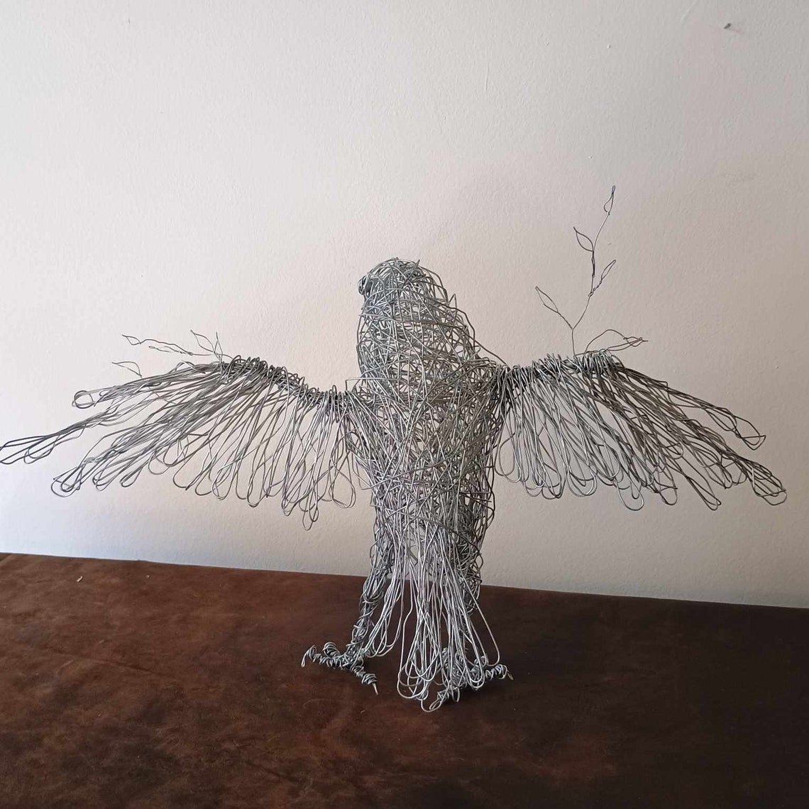 Crow Sculpture, Raven Sculpture, Wire Animal, Bird Figurine, Wire ...