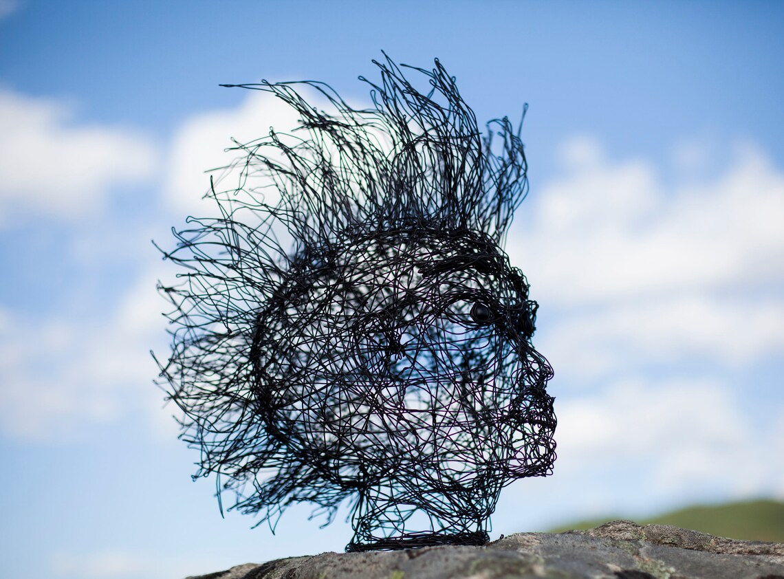 Punk Head Decor Wire Head Big Head Decor Home Living Decor - Etsy