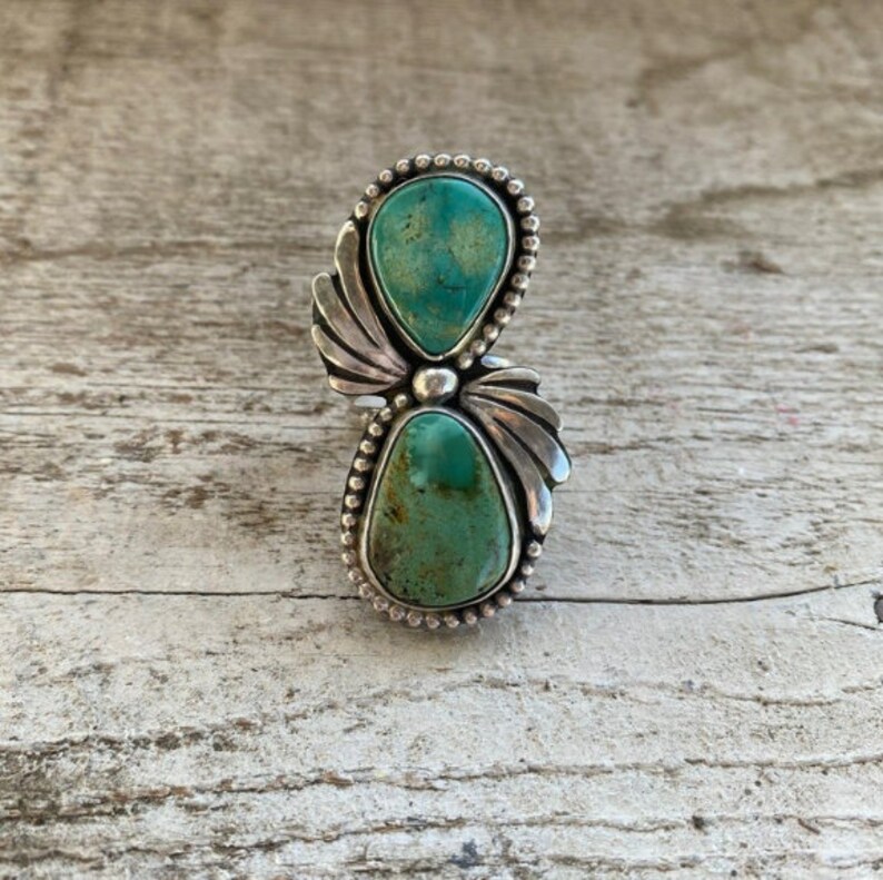 Double Trouble Turquoise Ring - Etsy