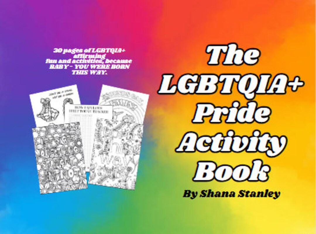 LGBTQIA Gay Adult Coloring Book, Coming Out, Pride Party - Etsy