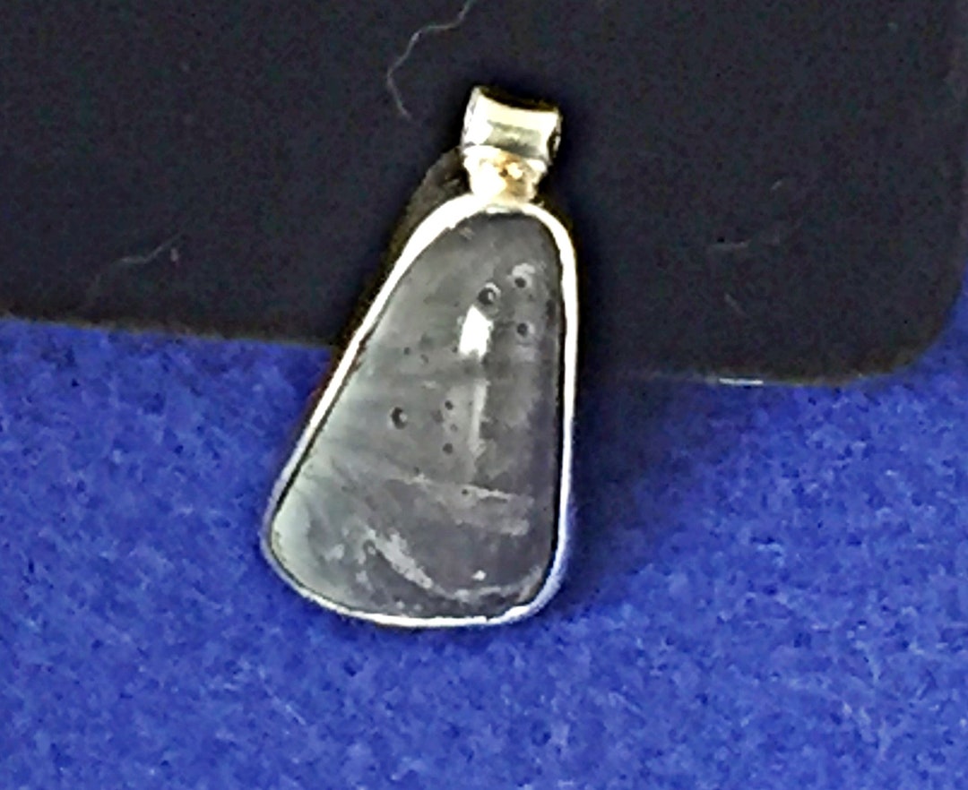 Sterling Silver Lake Michigan Blue Stone Pendant - Etsy