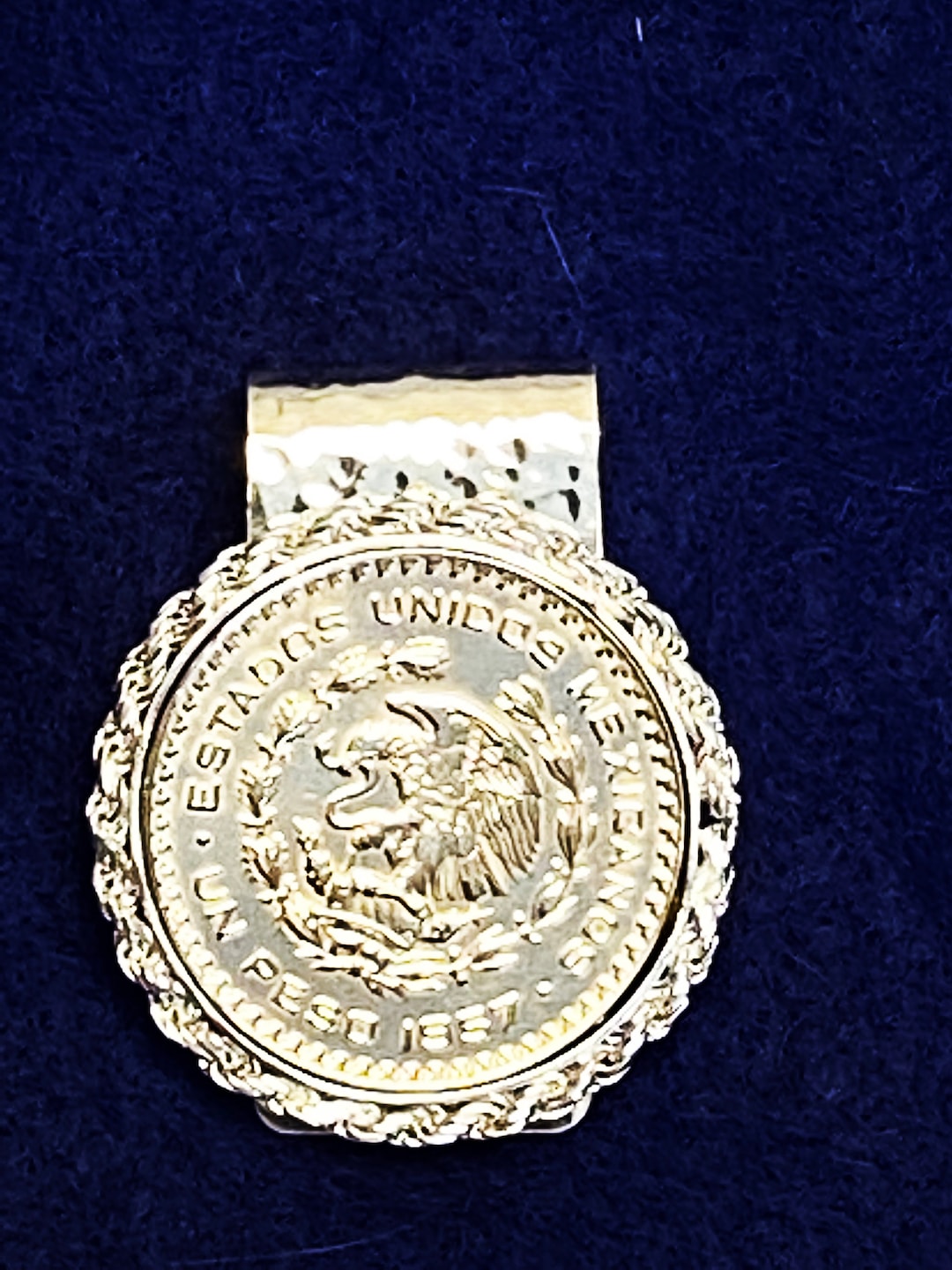 Mexican Silver Un Peso Roped Bezel Coin Hammered Hinged Money Clip - Etsy