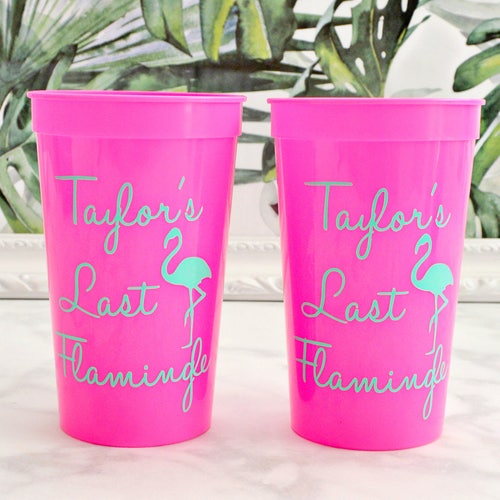 Last Flamingle Bachelorette Party Cups 22oz Flamingo Themed | Etsy