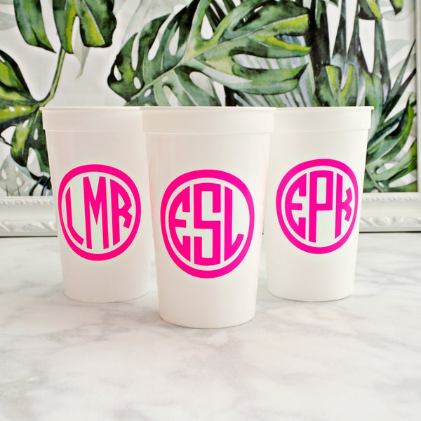 Monogrammed Cups - Etsy