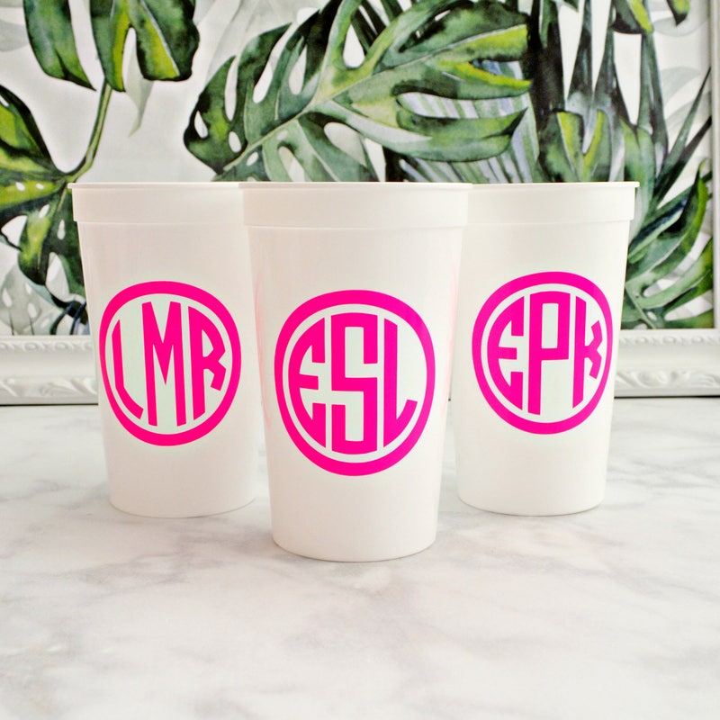 Monogram Cups - Etsy