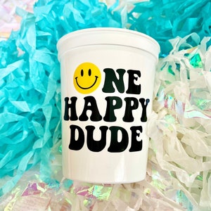 One Happy Dude Party Cups, One Happy Dude First Birthday Party Cups ...
