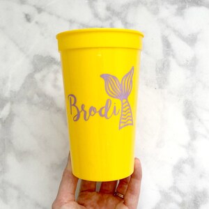 Personalized Mermaid Stadium Cups, Bachelorette Party Cups ...