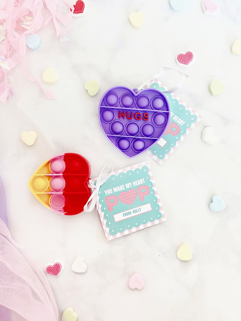 Pop It Valentine, Printable Valentine's, Valentine's Poppers, Toddler ...