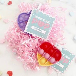 Pop It Valentine, Printable Valentine, Valentine's Popper, Toddler ...