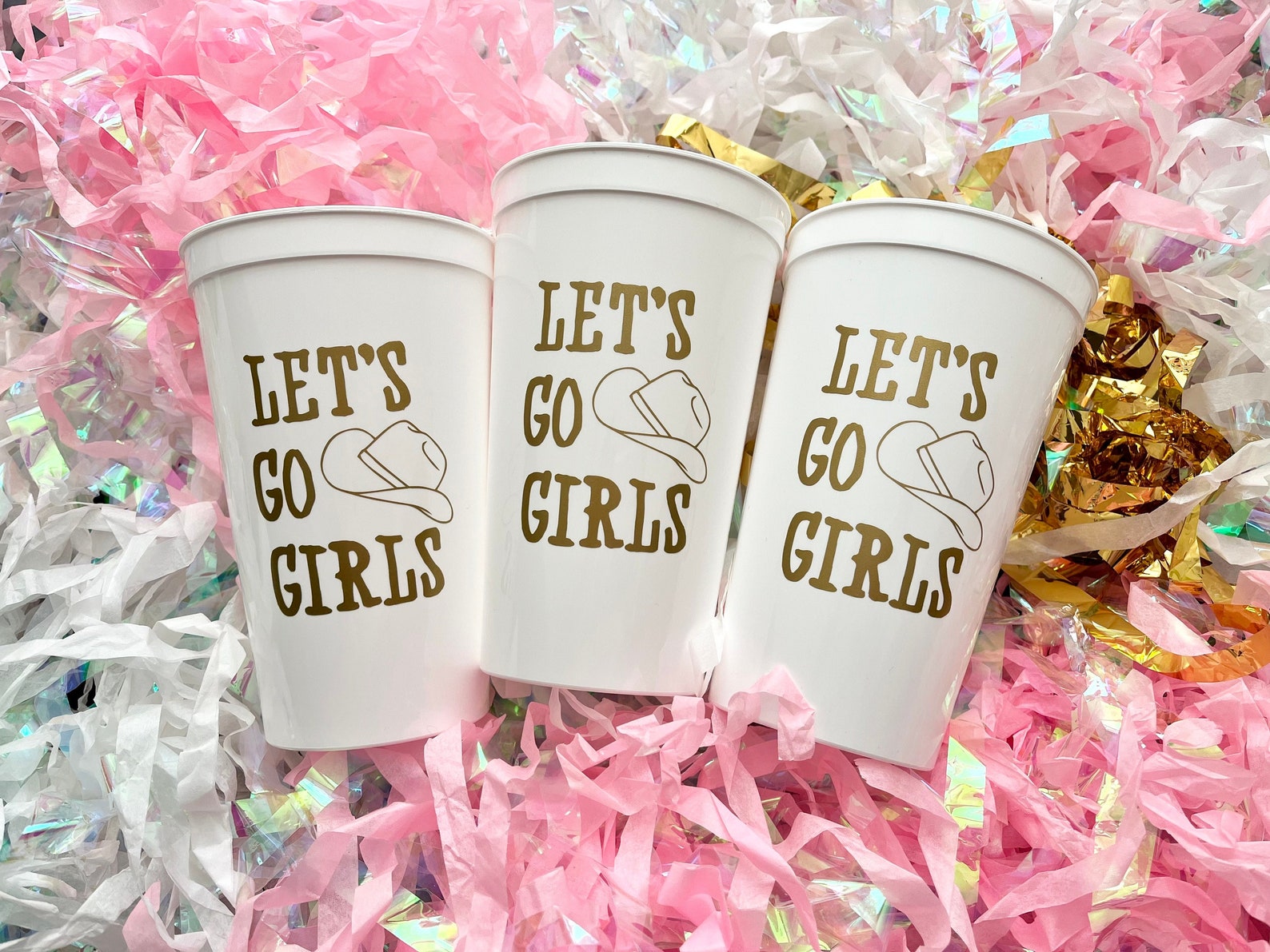 Lets Go Girls Party Cups Bachelorette Party Cups Last Rodeo - Etsy