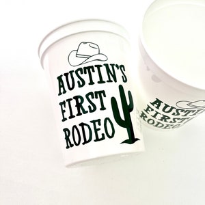 First Rodeo Birthday Cups, First Birthday Party Cups, Personalized ...