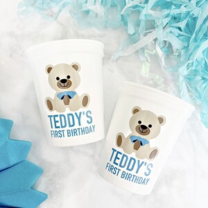Teddy Bear Party Cups, Teddy Bear Themed Party, Bear Themed Birthday ...