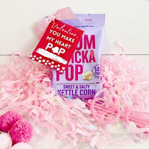 Popcorn Printable Valentine Tags, You Make My Heart Pop Valentine Tags ...