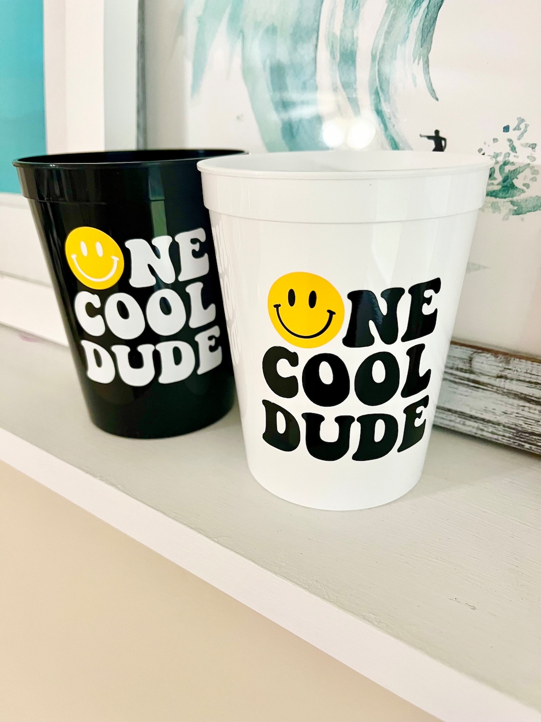 One Cool Dude Party Cups, One Cool Dude First Birthday Party Cups, Boys ...