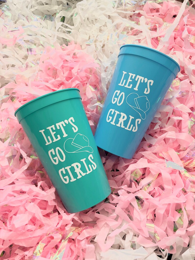 Lets Go Girls Party Cups Bachelorette Party Cups Last Rodeo | Etsy