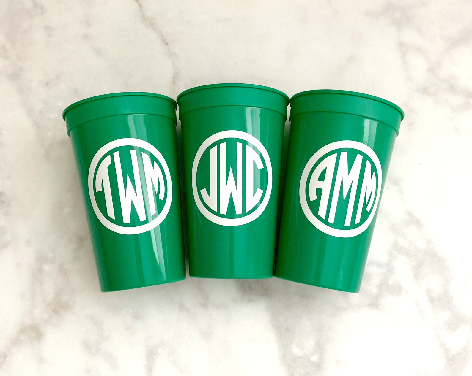 Monogrammed Cups 22oz Bachelorette Party Cups Monogram | Etsy