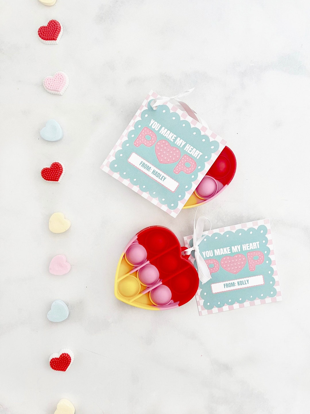 Pop It Valentine, Printable Valentine, Valentine's Popper, Toddler ...