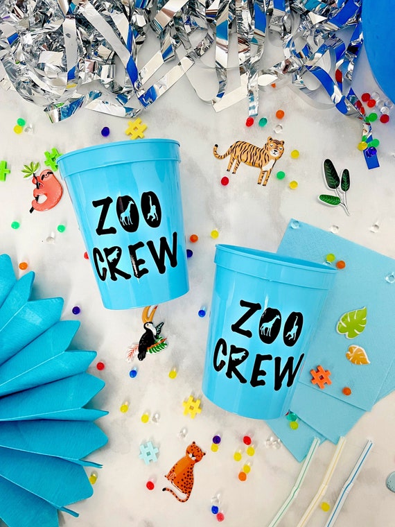 Zoo Crew Cups Zoo Birthday Party Cups Zoo Party Decor Kids - Etsy