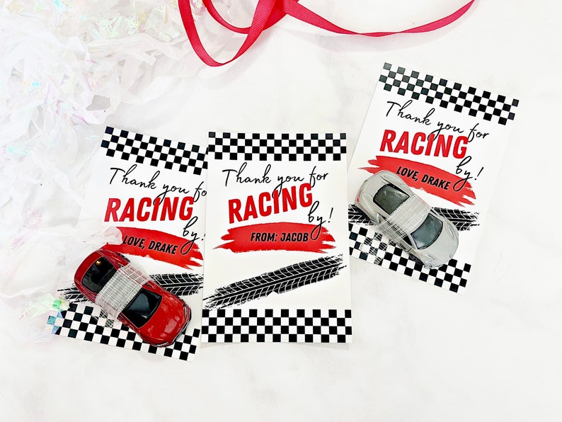 Race Car Birthday Party Favor Tags, Printable, Racing Theme (digital ...