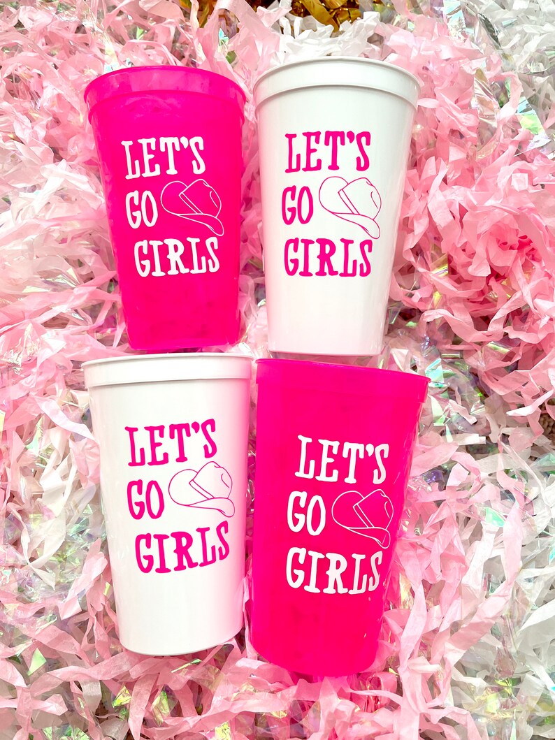 Lets Go Girls Party Cups Bachelorette Party Cups Last Rodeo - Etsy