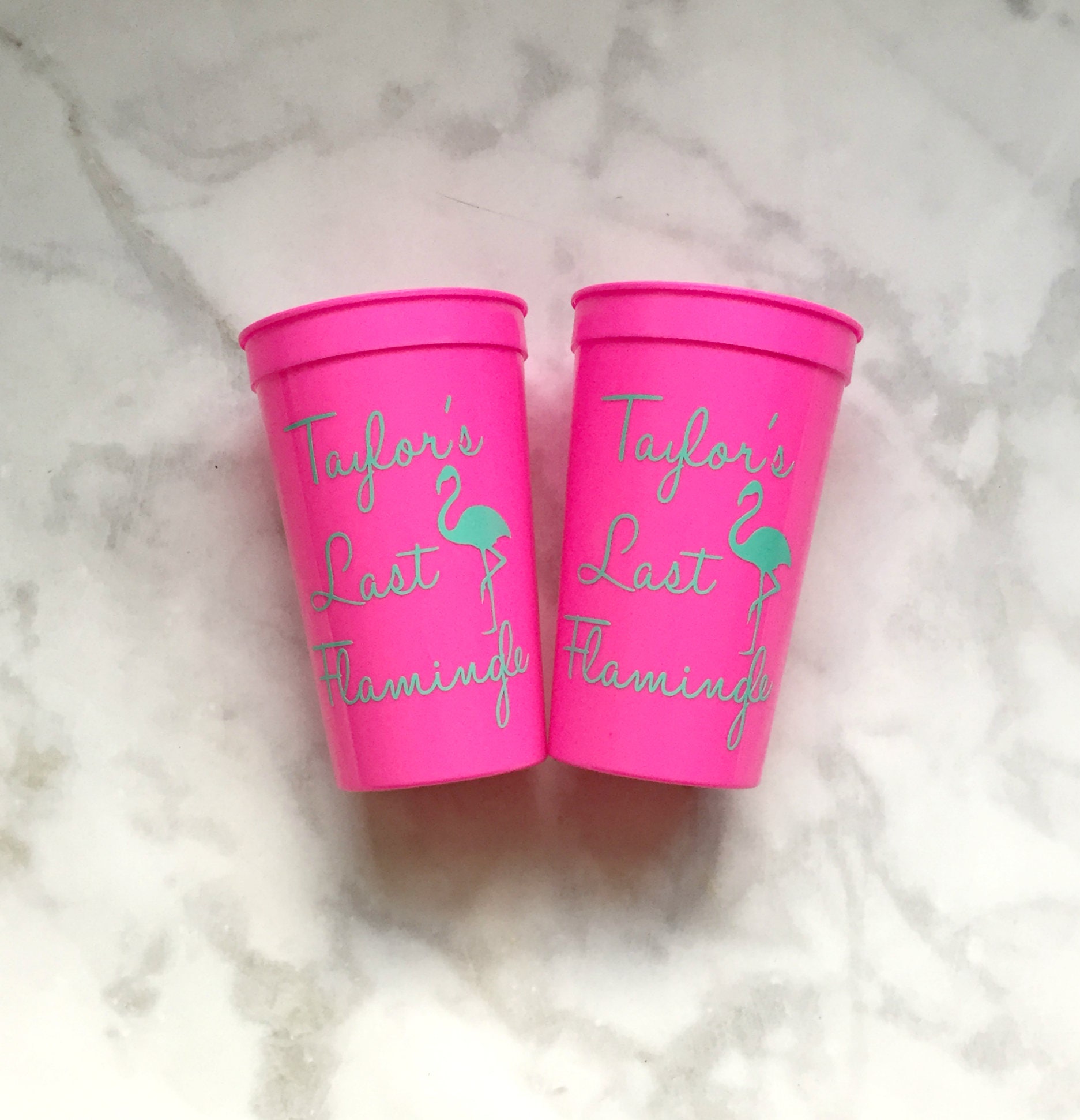 Last Flamingle Bachelorette Party Cups 22oz Flamingo Themed - Etsy