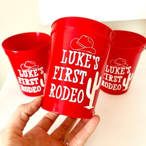 First Rodeo Birthday Cups, First Birthday Party Cups, Personalized ...