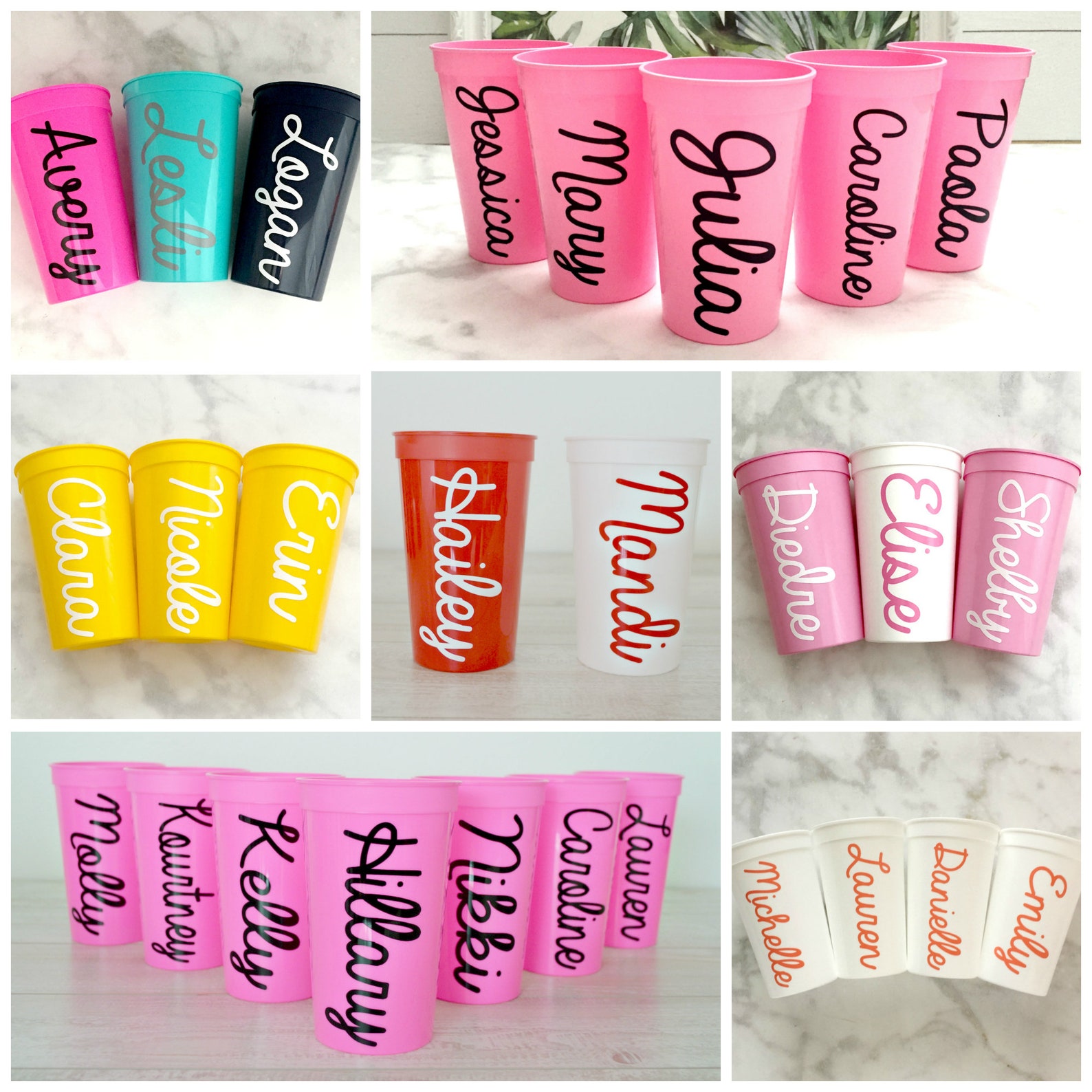 Personalized Party Cups, Personalized Bridesmaids Cups, Bachelorette ...