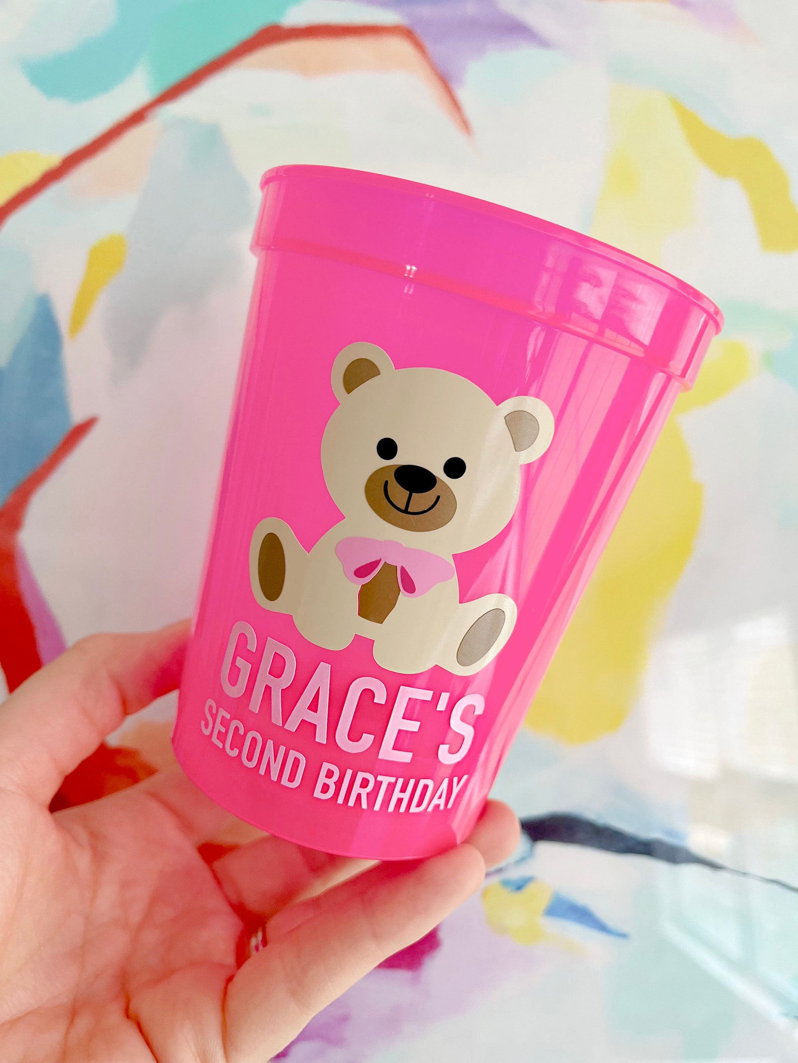 Teddy Bear Party Cups Teddy Bear Themed Party Bear Themed - Etsy