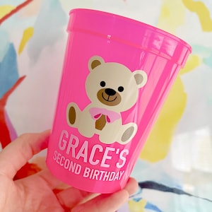 Teddy Bear Party Cups, Teddy Bear Themed Party, Bear Themed Birthday ...