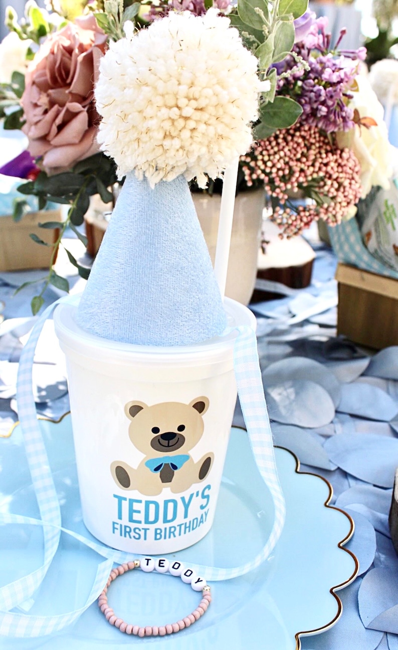Teddy Bear Party Cups Teddy Bear Themed Party Bear Themed - Etsy