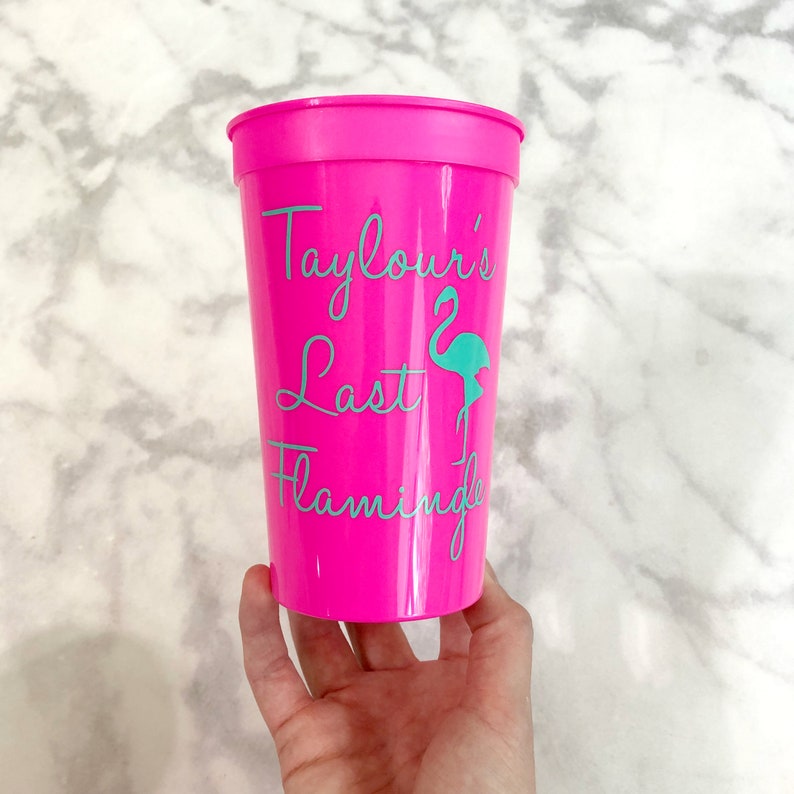 Last Flamingle Bachelorette Party Cups 22oz Flamingo Themed - Etsy