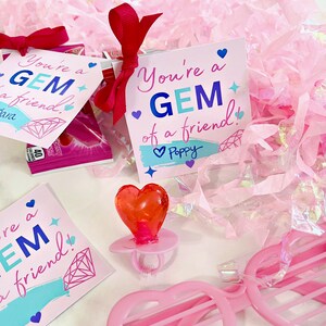 Ring Pop Valentine Tags, You're a Gem of a Friend Valentine, Printable ...