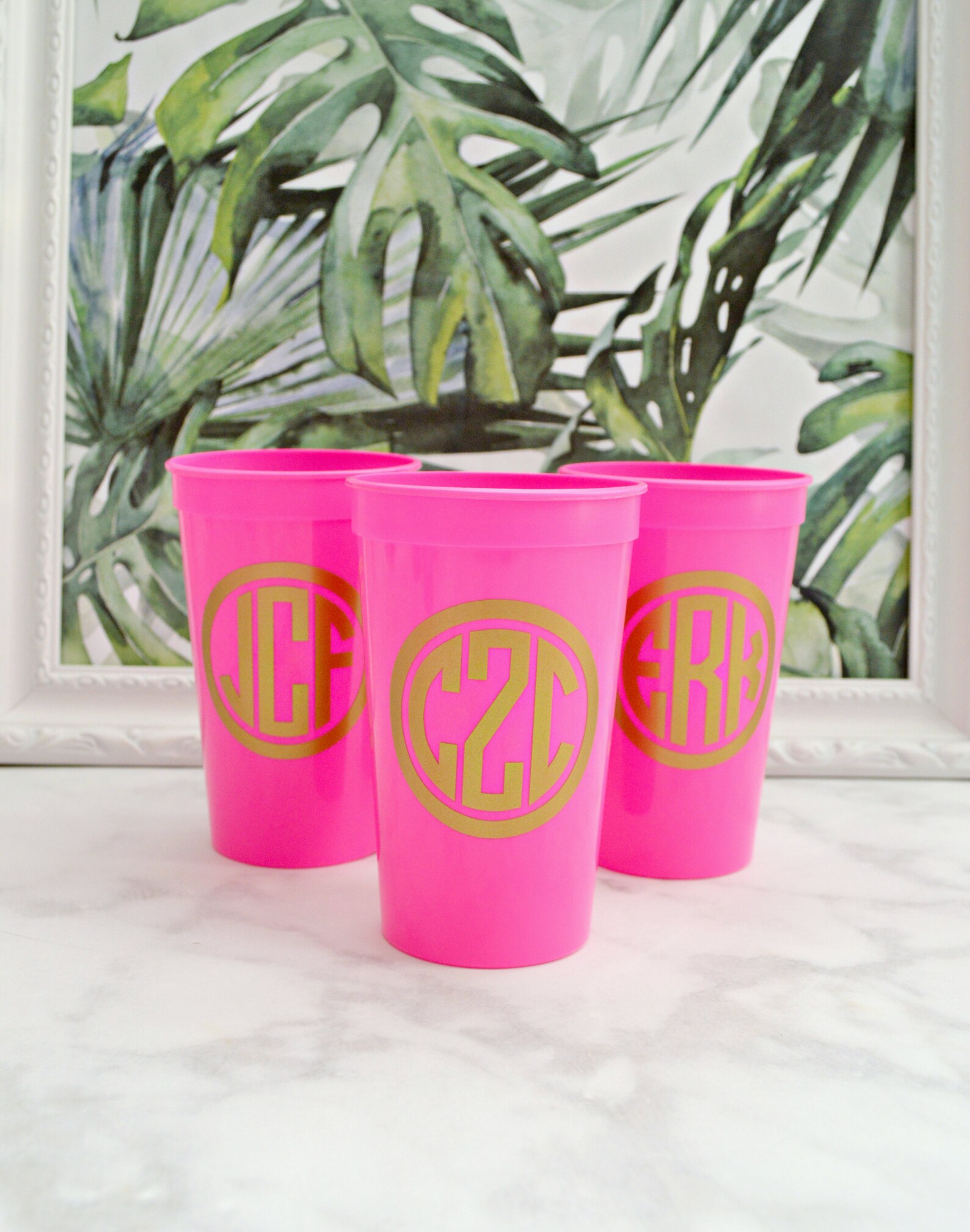 Monogrammed Cups 22oz Bachelorette Party Cups Bridesmaids | Etsy