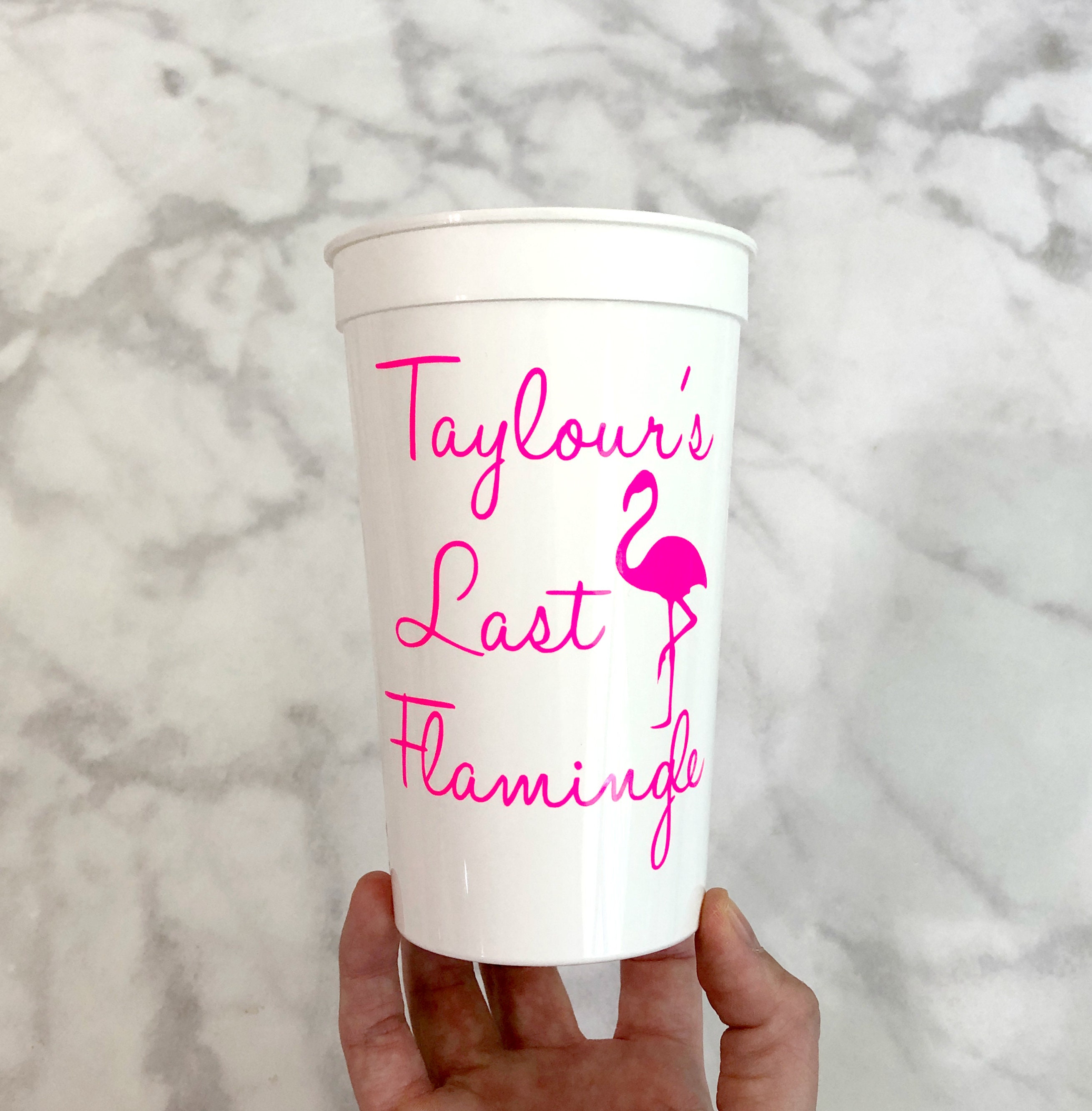 Last Flamingle Bachelorette Party Cups 22oz Flamingo Themed - Etsy