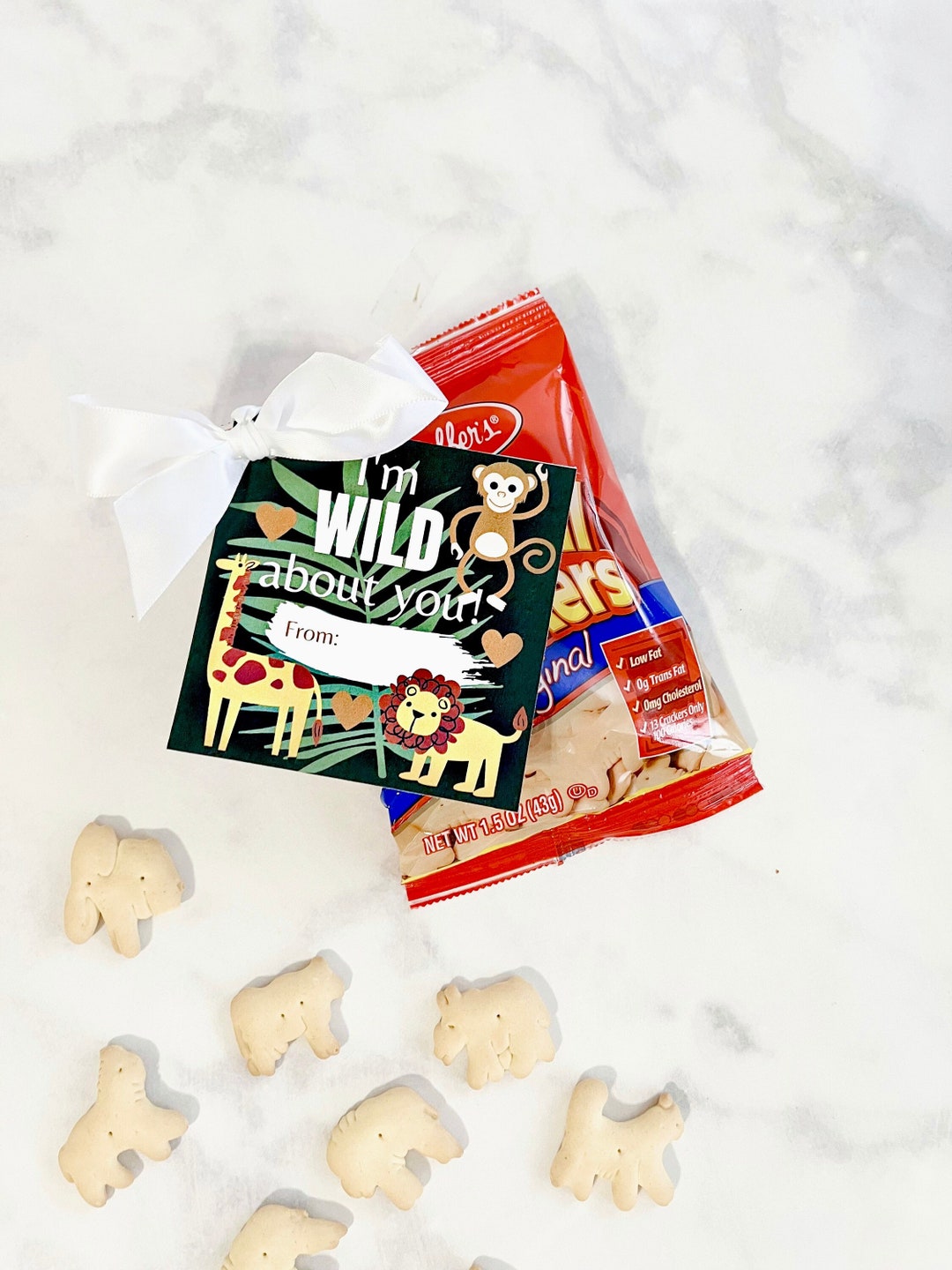 Printable Valentine's, I'm Wild About You Valentine's, Animal Cracker ...