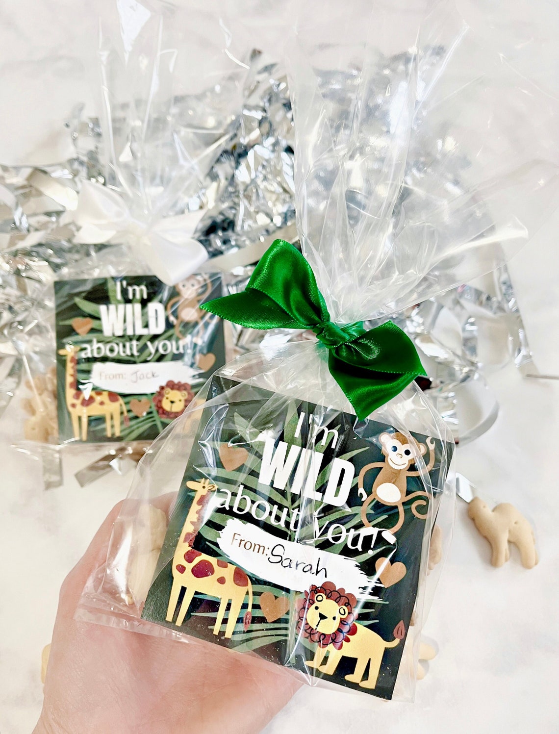 I'm Wild About You Valentine, Animal Cracker Valentine's, Toddler ...