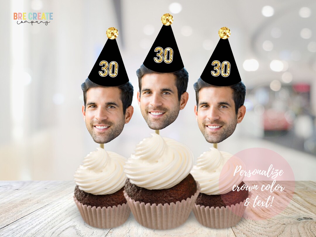 Custom Photo Cupcake Toppers | Picks | Personalized | Birthday ...