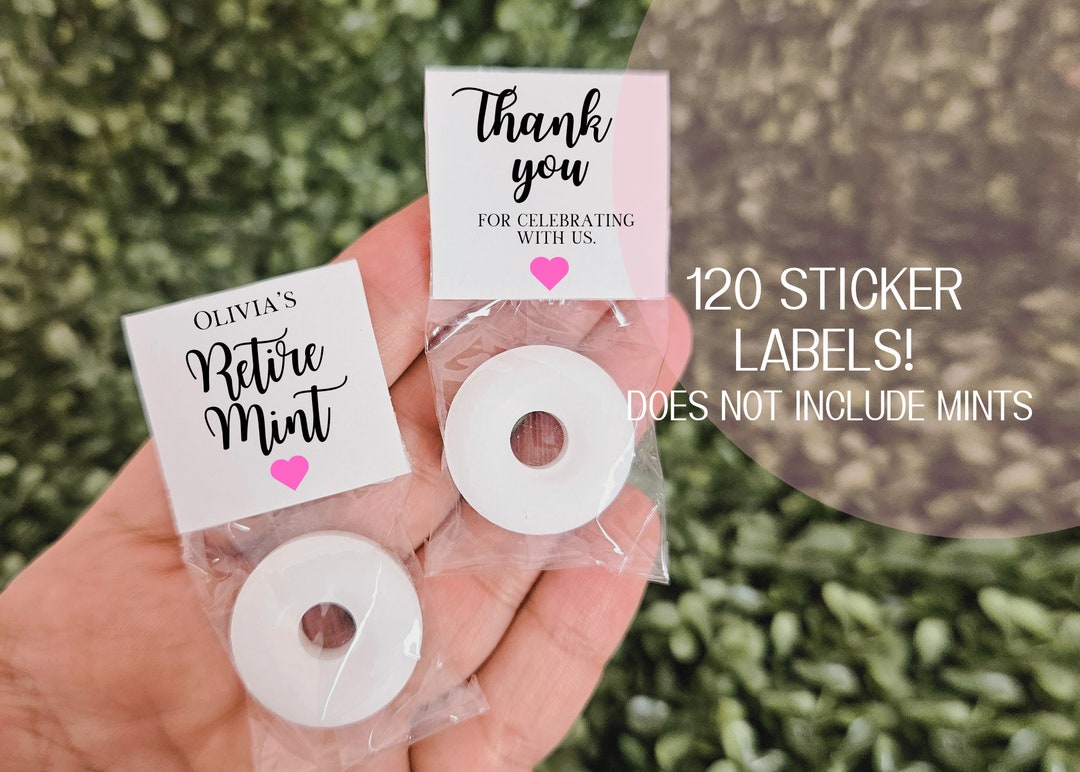 120 Printed Custom Personalized Sticker Labels, Retirement Party ...