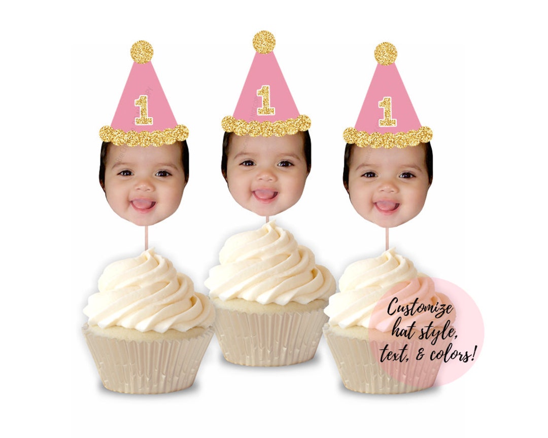 PRINTABLE - Custom Personalized Cupcake Photo Topper Digital File | DIY ...