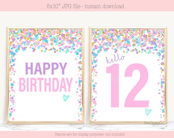 12th Birthday Sign Printable - Etsy