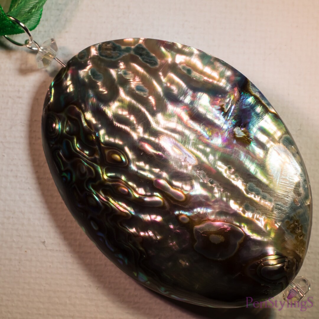 Iridescent Abalone Shell Necklace-d107 - Etsy