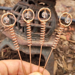 Fairy Garden Electroculture Coils set of 4, Miniature Crystal and ...